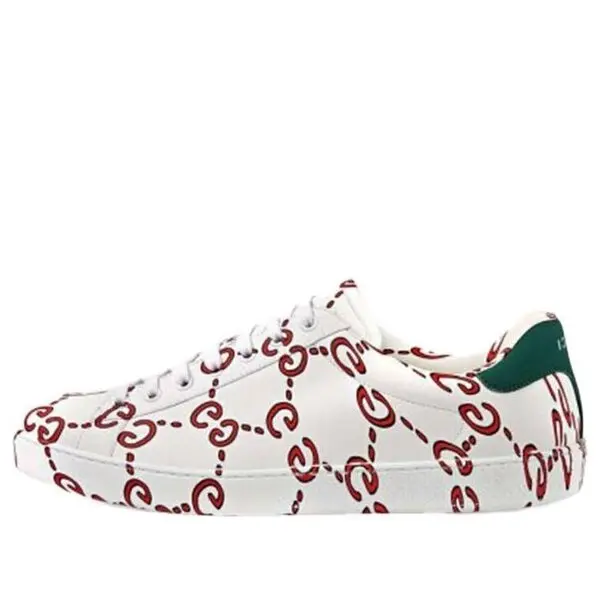 Gucci Ace Gg Print Sneakers - White