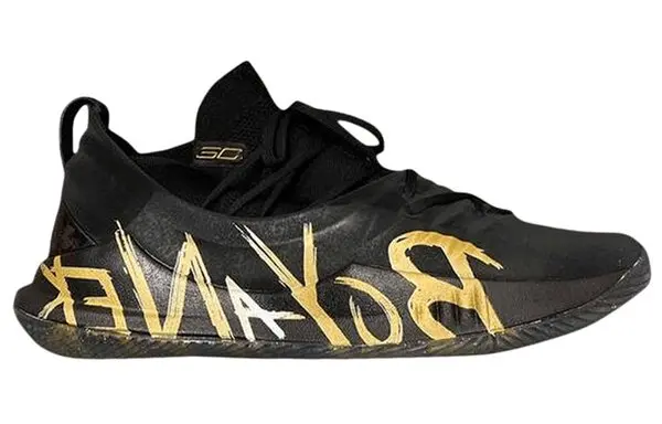 Under Armour Curry 5 Tb 'boyanek' Basketball Shoes - Core Black/gold