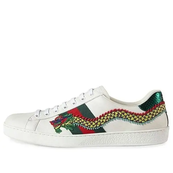 Gucci Ace Embroidered Dragon Sneaker - White