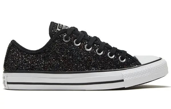 CONVERSE Chuck Taylor All Star Low Top Glitter Embellished Sneakers - Black