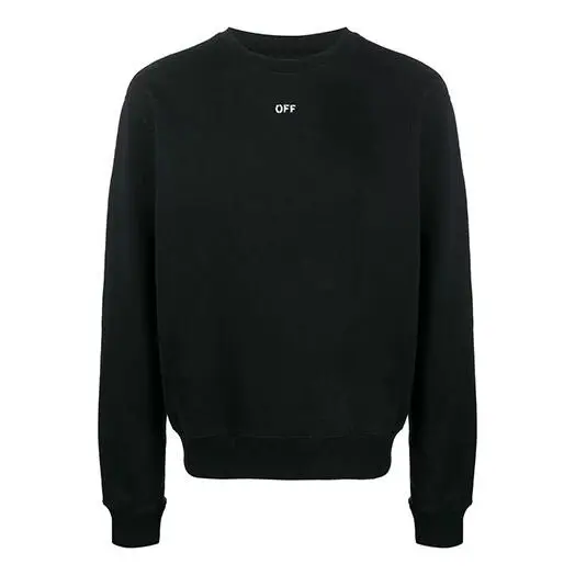 Off-White Fw20 Stencil Arrows Crew Neck Sweater - Black
