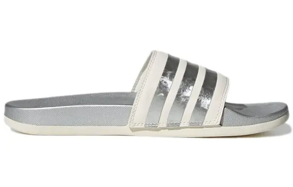 Adidas Adilette Comfort Slide - White/matte Silver