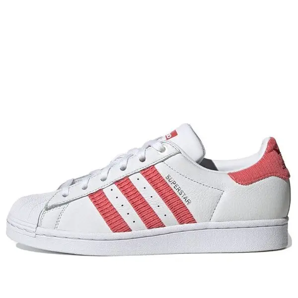 Adidas Superstar Corduroy Striped Sneakers - Light Red/white