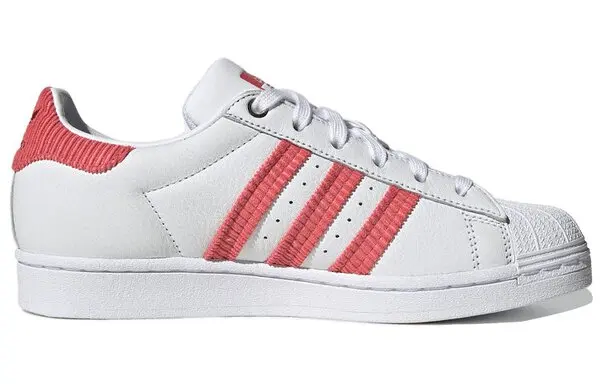 Adidas Superstar Corduroy Striped Sneakers - Light Red/white
