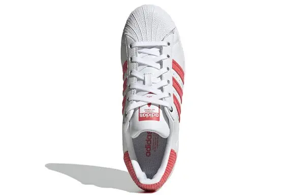 Adidas Superstar Corduroy Striped Sneakers - Light Red/white