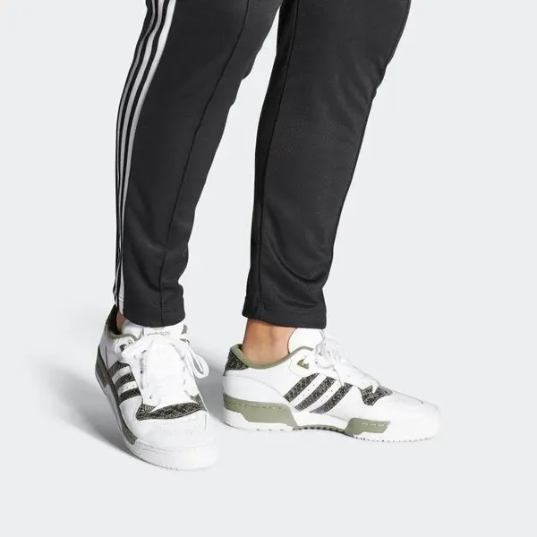 Adidas Rivalry Low "white Snakeskin" Sneakers