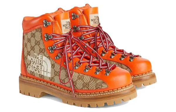 Gucci X The North Face Canvas Leather Boots