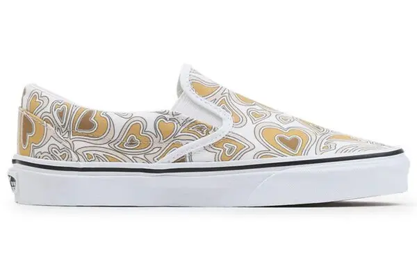 VANS Classic Slip-on "multi Hearts - White/yellow/black