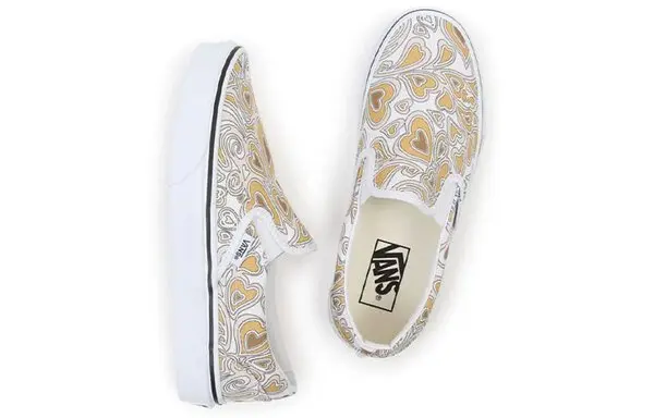 VANS Classic Slip-on "multi Hearts - White/yellow/black