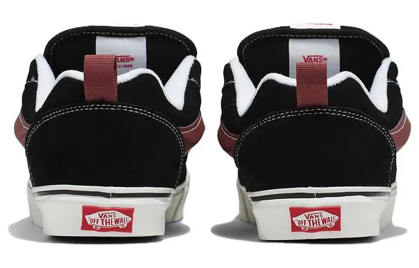 VANS Knu-skool Lace-up Sneakers - Black/port