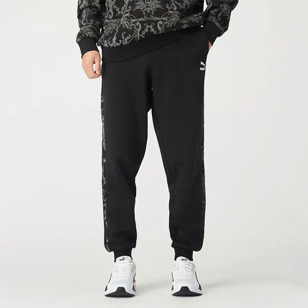 PUMA Nuluxe Aop Track Pants 'black