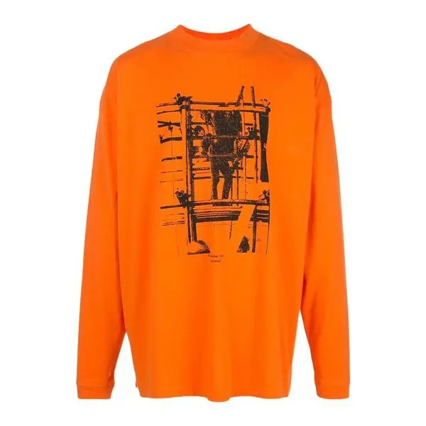Off-White Arrow Logo Pattern Printing Long Sleeves Orange - Multi-color