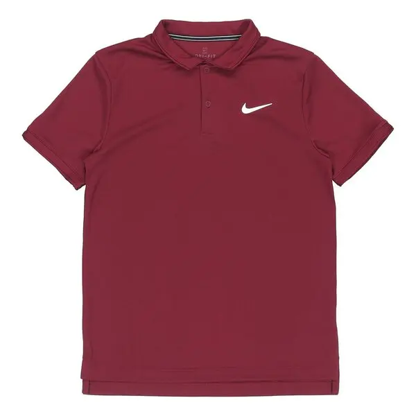 Nike Training Sports Quick Dry Breathable Short Sleeve Polo Shirt Red - Wine Red