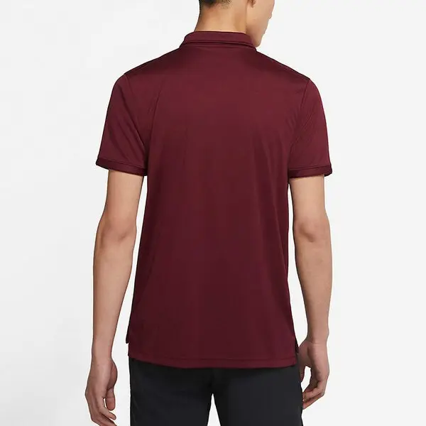 Nike Training Sports Quick Dry Breathable Short Sleeve Polo Shirt Red - Wine Red
