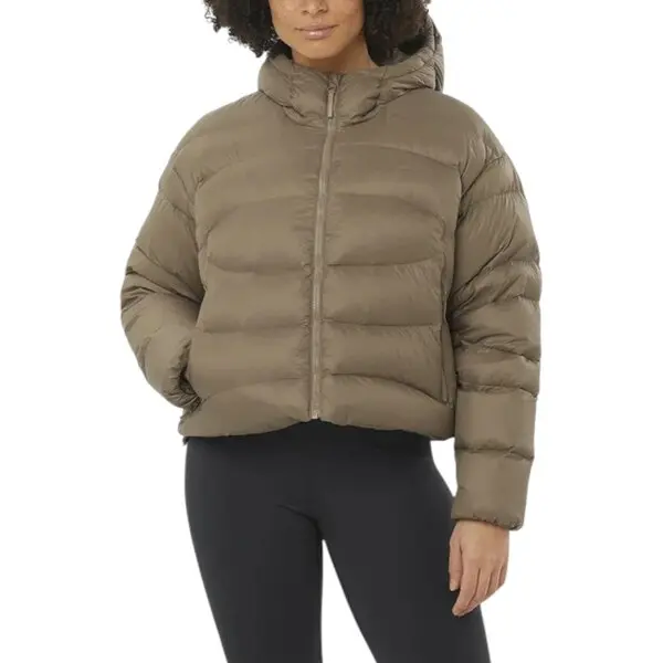 SALOMON Outline Cropped Down Hooded Jacket