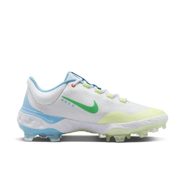 Nike Alpha Huarache Elite 4 Low Mcs - White/aquarius Blue/barely Volt