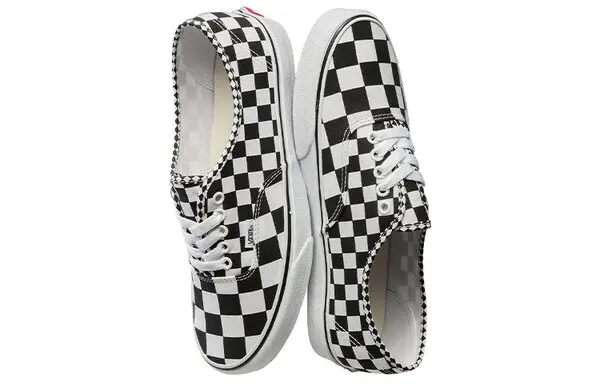 VANS Authentic Mix Checker Lace-up Sneakers - Black