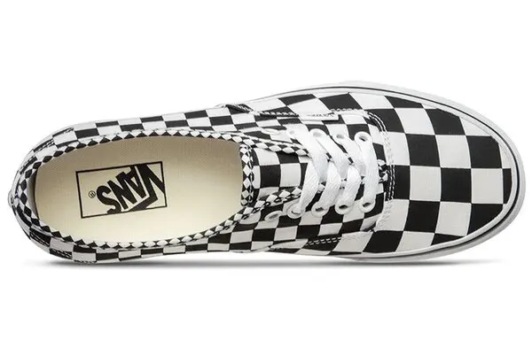 VANS Authentic Mix Checker Lace-up Sneakers - Black