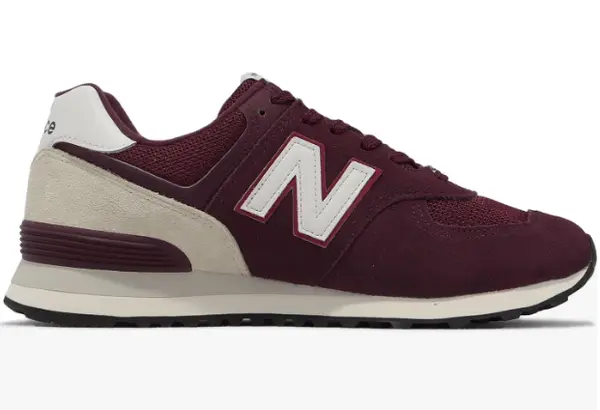 NEW BALANCE 574 Sneakers - Maroon/white