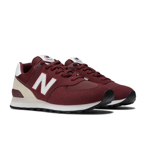 NEW BALANCE 574 Sneakers - Maroon/white