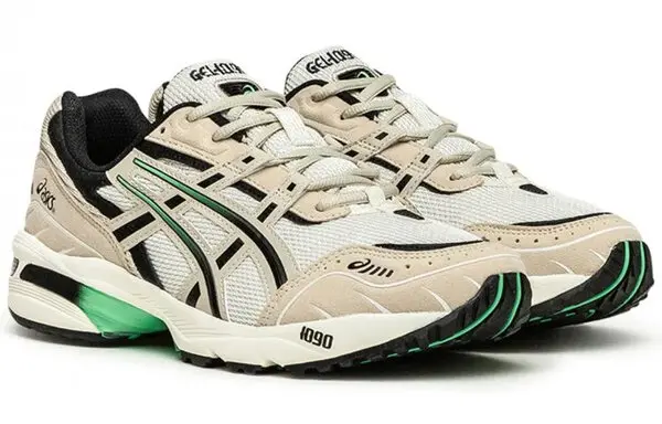 Asics Gel-1090 "birch - Cream/black/green