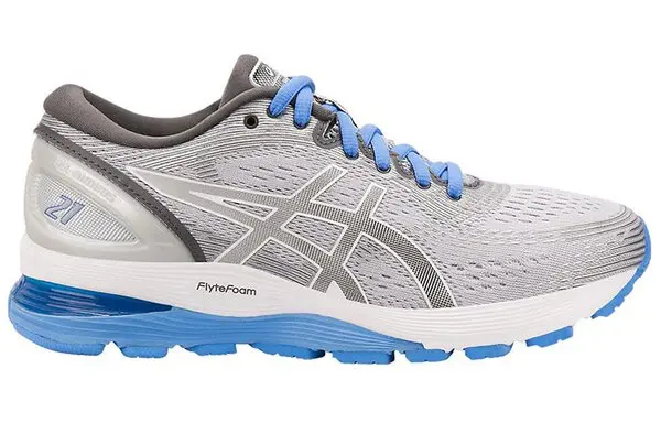Asics Gel-nimbus 21 Running Shoes - Grey/blue