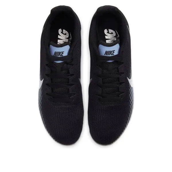Nike Zoom Rival M 9 Spikes Athletic Shoes - Black/silver