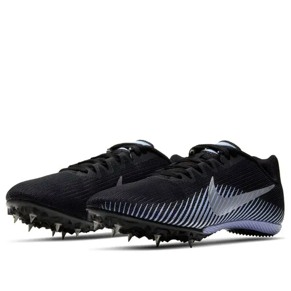 Nike Zoom Rival M 9 Spikes Athletic Shoes - Black/silver