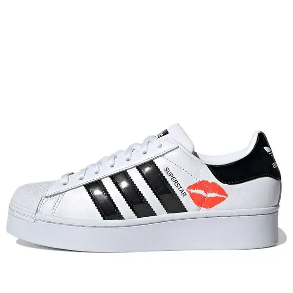 Adidas Superstar Bold 'lip Print' Platform Sneakers - Black/white