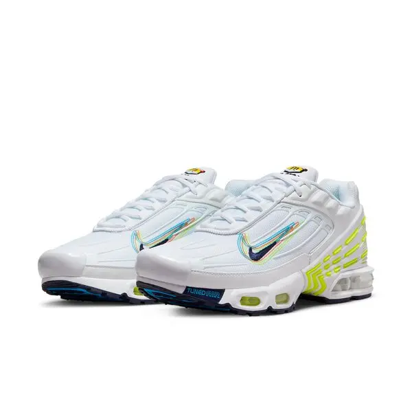 Nike Max Plus 3 "3d Swoosh" Sneakers - White/volt/light Marine