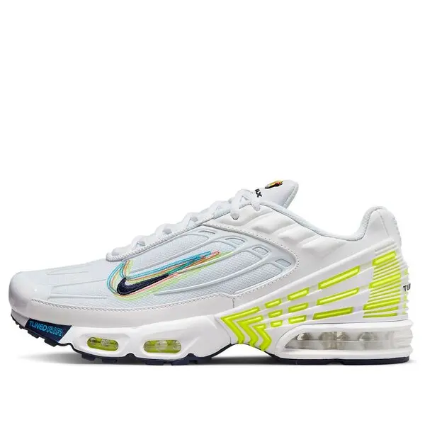 Nike Max Plus 3 "3d Swoosh" Sneakers - White/volt/light Marine