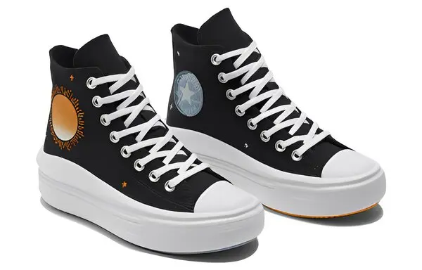CONVERSE Chuck Taylor All Star Move High Top Sneakers - Black/white/orange