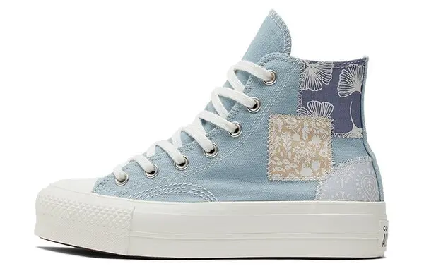 CONVERSE Chuck Taylor All Star Lift Platform 'denim Patchwork' High Top Sneakers