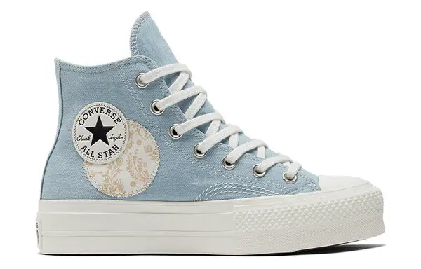 CONVERSE Chuck Taylor All Star Lift Platform 'denim Patchwork' High Top Sneakers