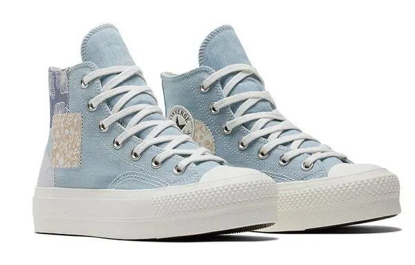 CONVERSE Chuck Taylor All Star Lift Platform 'denim Patchwork' High Top Sneakers