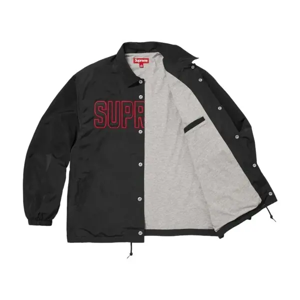 Supreme Ss26 Spellout Coaches Jacket - Black