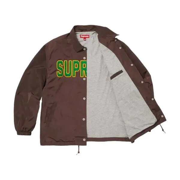 Supreme Spellout Coaches Jacket - Brown