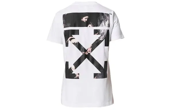 Off-White Ss20 Caravaggio Arrow Back Arrows Sketch Logo T-shirt