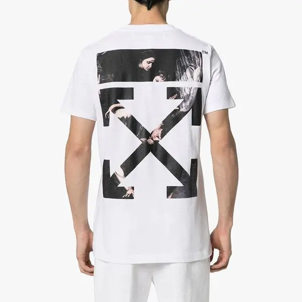 Off-White Ss20 Caravaggio Arrow Back Arrows Sketch Logo T-shirt
