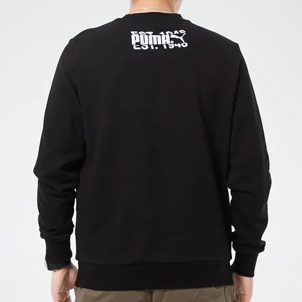 PUMA Alphabet Printing Sports Round Neck Pullover