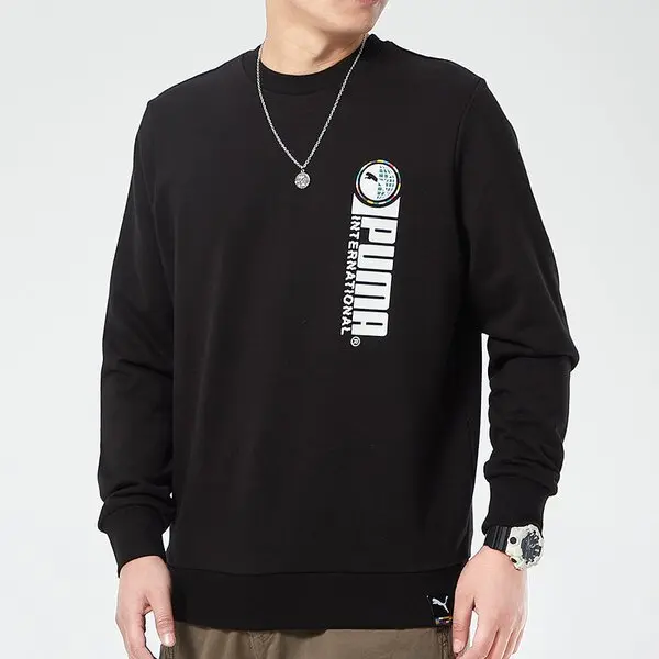 PUMA Alphabet Printing Sports Round Neck Pullover