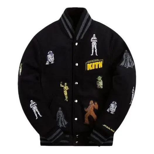 Kith X Star Wars Golden Bear Varsity Jacket - Black