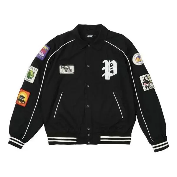 PALACE Patches Cotton Bomber Jacket - Black