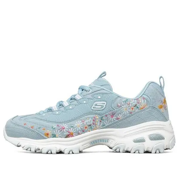 Sketchers D'lites 1.0 Embroidered Low-top Sneakers - Blue