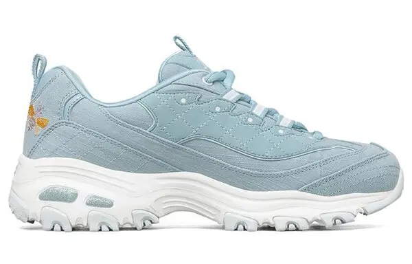 Sketchers D'lites 1.0 Embroidered Low-top Sneakers - Blue