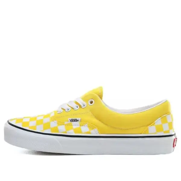 VANS Era Checkerboard Lace-up Sneakers - Yellow/white