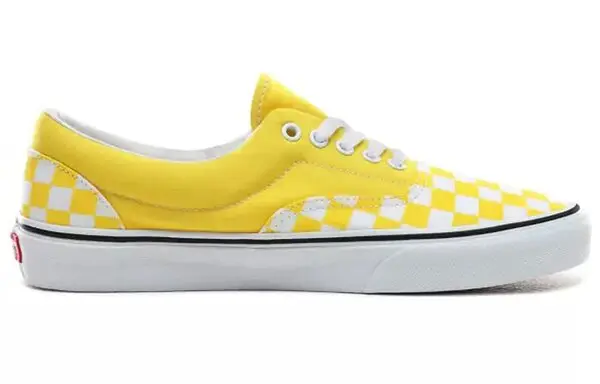 VANS Era Checkerboard Lace-up Sneakers - Yellow/white