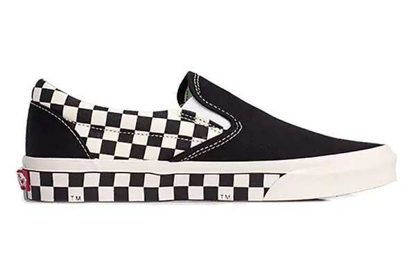 VANS Classic Slip-on Sidewall Check Sneakers - Black