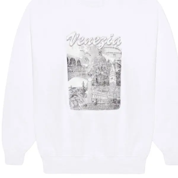 Balenciaga Venezia Print Crew Neck Sweater