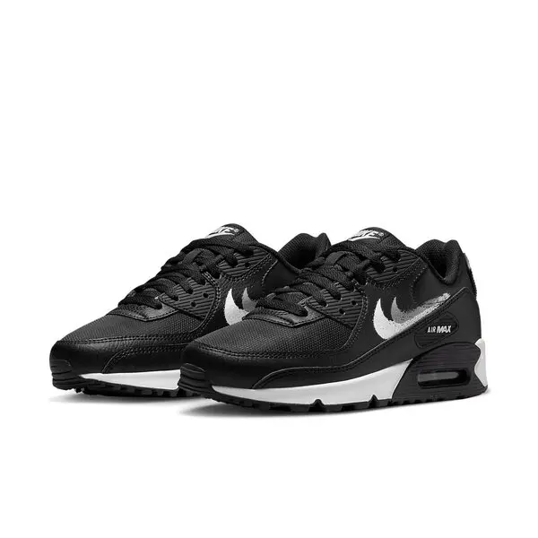 Nike Max 90 "spray Paint Swoosh" Sneakers - Black/cool Grey/white